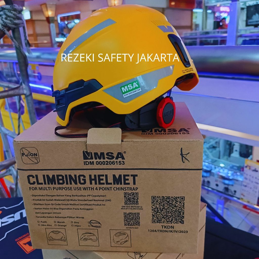 Jual Helm Msa Climbing / Safety Helmet Gondola Original Warna Kuning ...