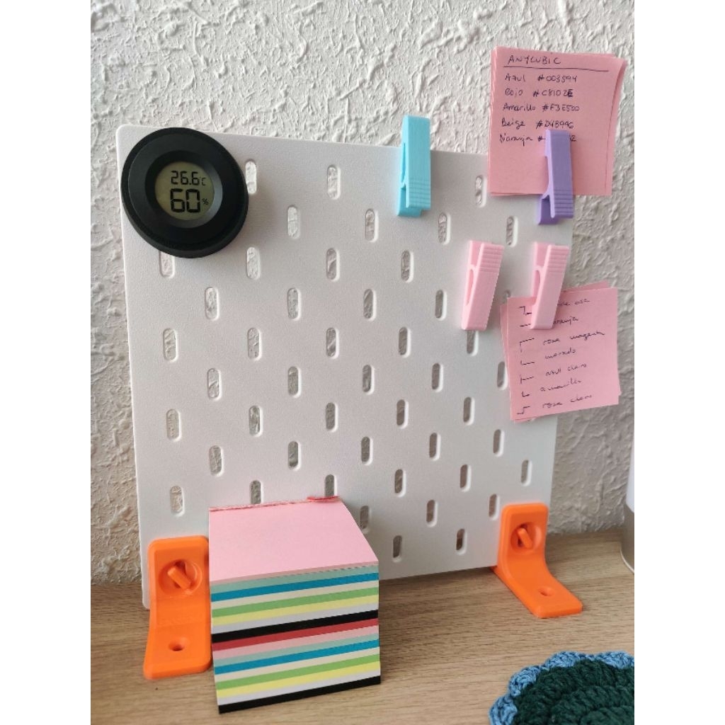 Jual 1 Set (isi 2 pcs) Dudukan Meja untuk Pegboard Ketebalan 5 mm atau ...