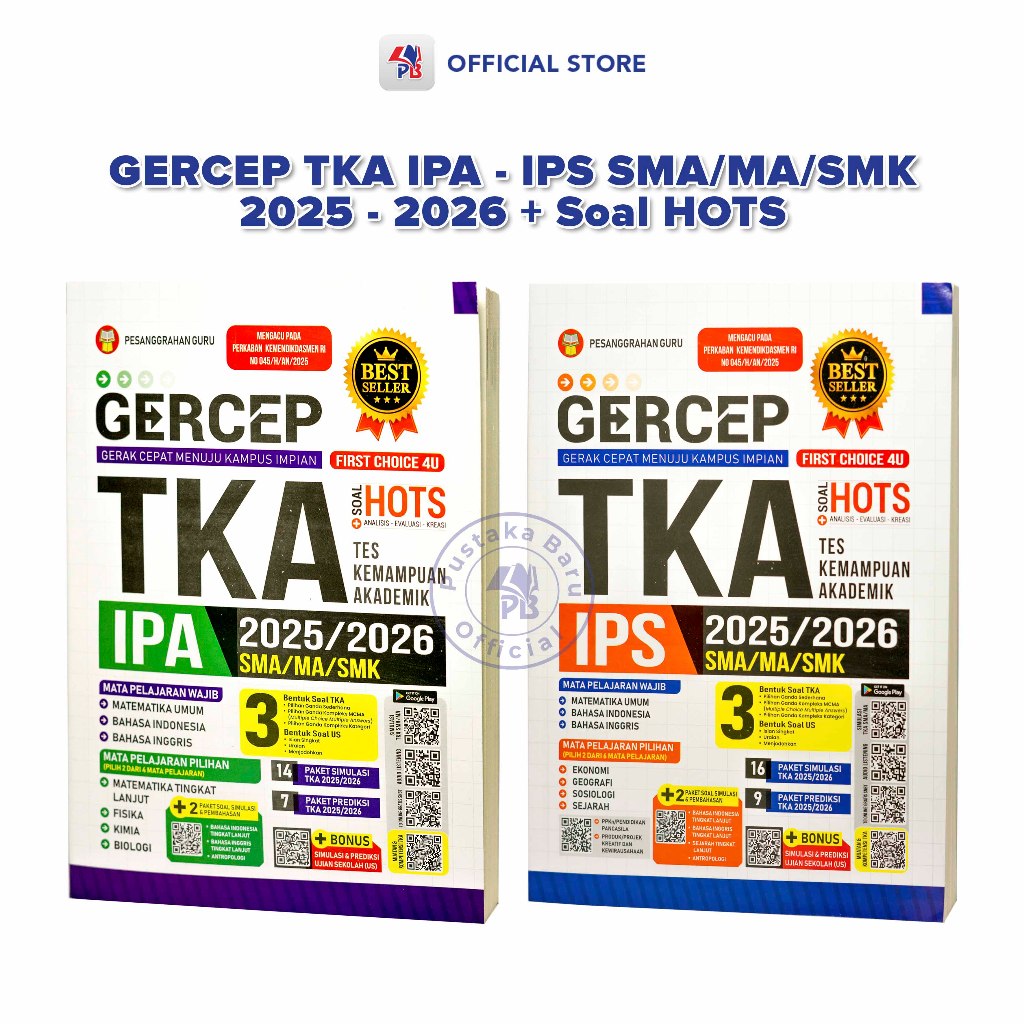 Jual Buku TKA 2025/2026 SMA : Gercep TKA (Tes Kemampuan Akademik) IPA ...