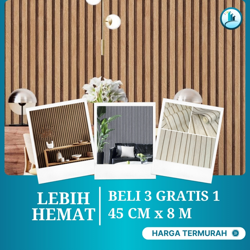 Jual PAKET HEMAT COD Wallpaper Motif Panel Kayu Wallpaper Panel Dinding ...