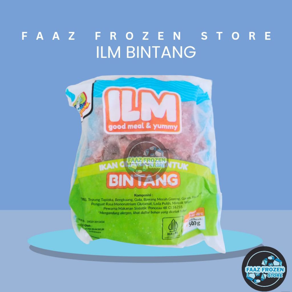 Jual Ikan Olahan bentuk Bintang produk ILM netto 500 gram frozen food ...