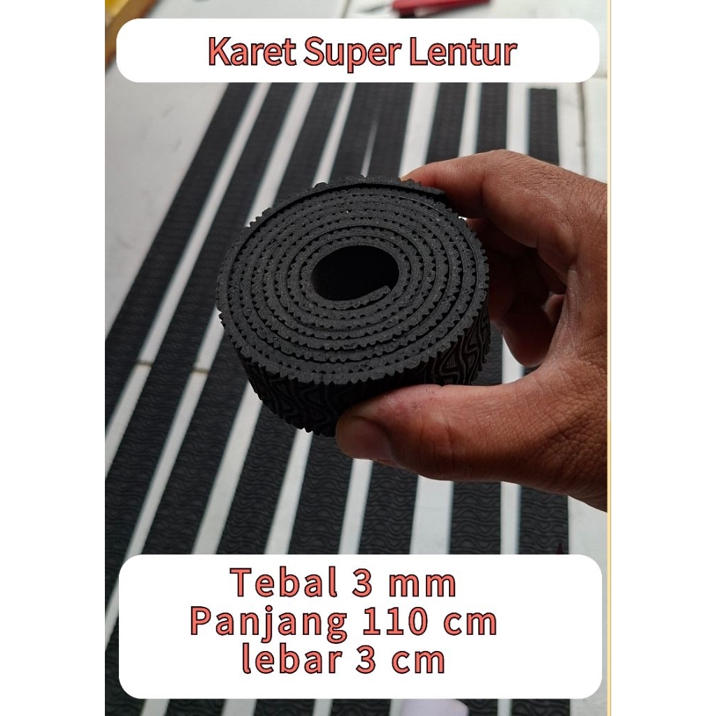 Jual panjang 1 meter karet anti slip sudah termasuk perekat dobel tape ...