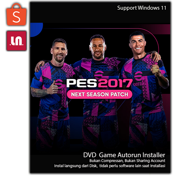 Jual Pro Evolution Soccer 2017 - PES 2017 : Full Patch - PC DVD Game Autorun Installer | Shopee ...