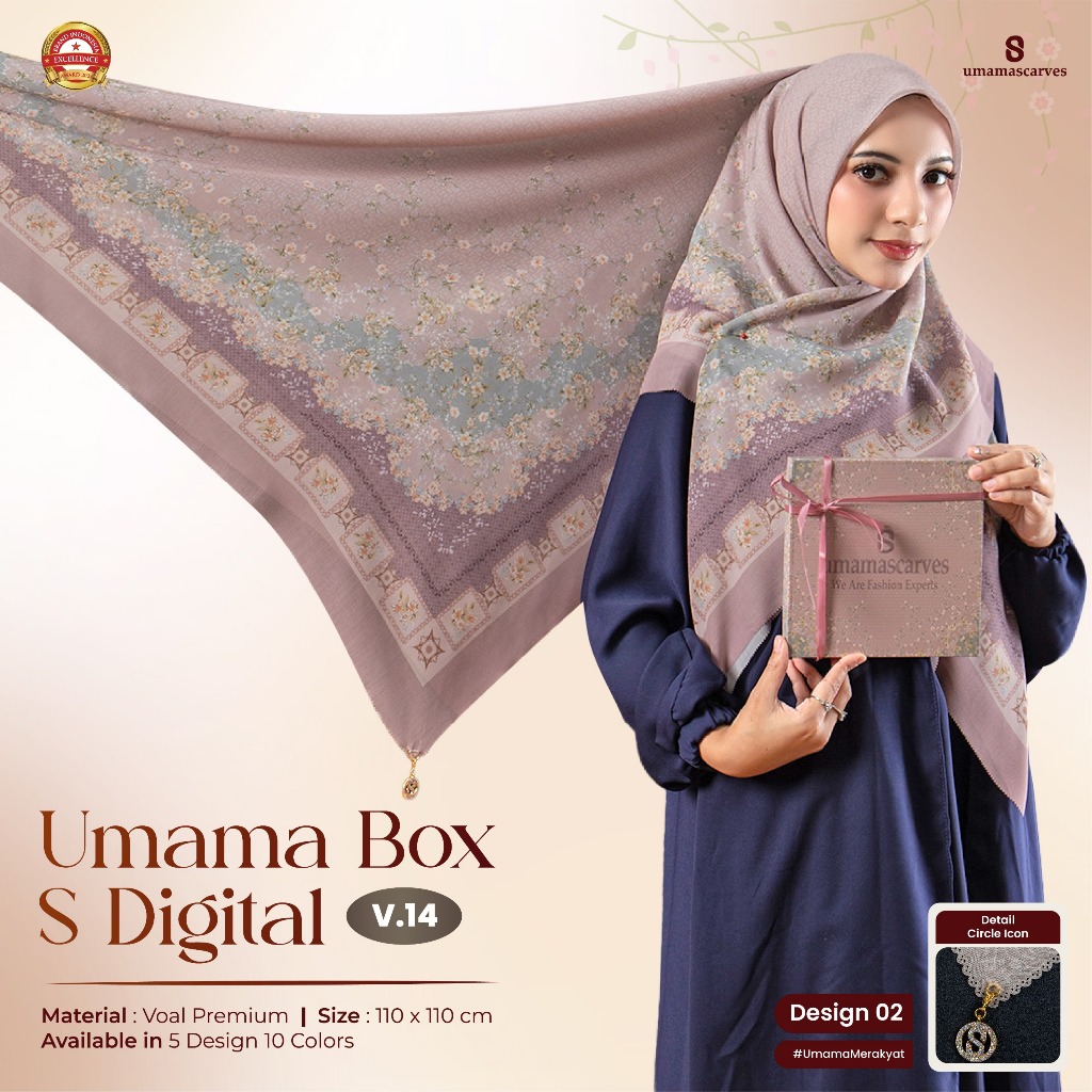 Jual BOX UMAMA DIGITAL SCARVES MOTIF BY UMAMA SCARF,Jilbab Voal Motif ...