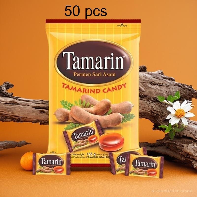 Jual Permen Tamarin Sari Asam (Tamarind Candy) 135 Gram 50 pcs | Shopee ...