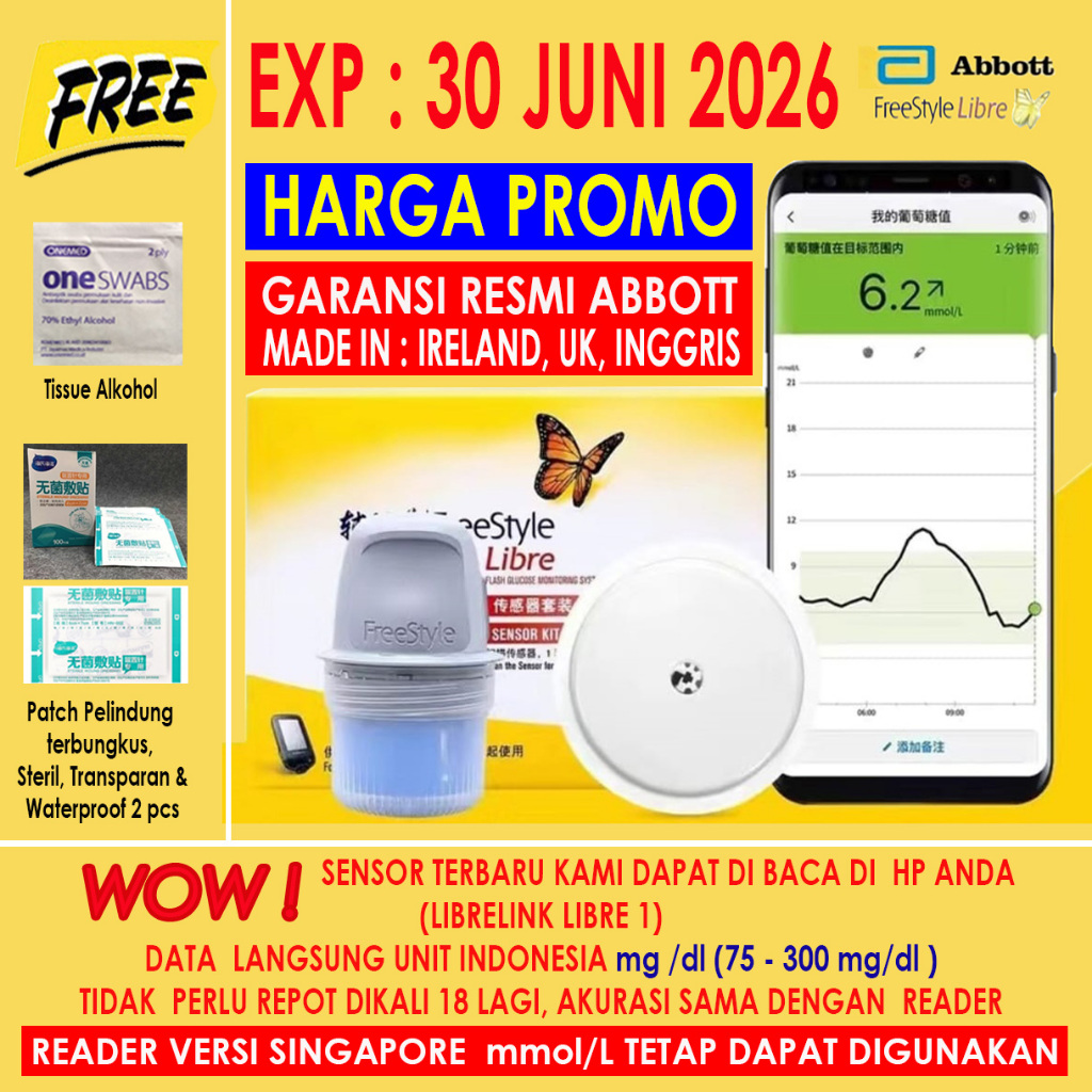Jual FreeStyle Libre Sensor Jaminan 1000% ORIGINAL dari Abbott - promo ...