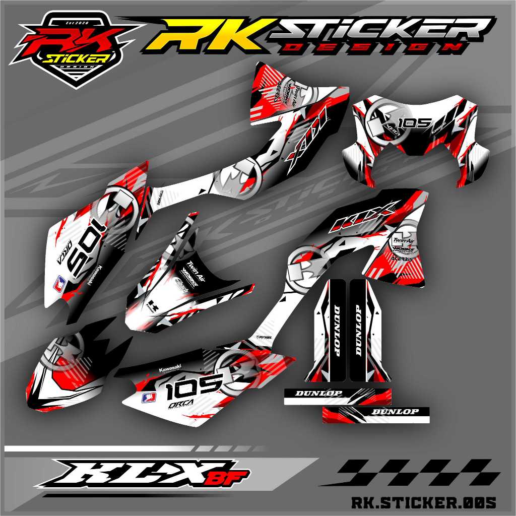 Jual DECAL STIKER KLX BF - DECAL KAWASAKI KLX BF PREMIUM FULLBODY. RK ...