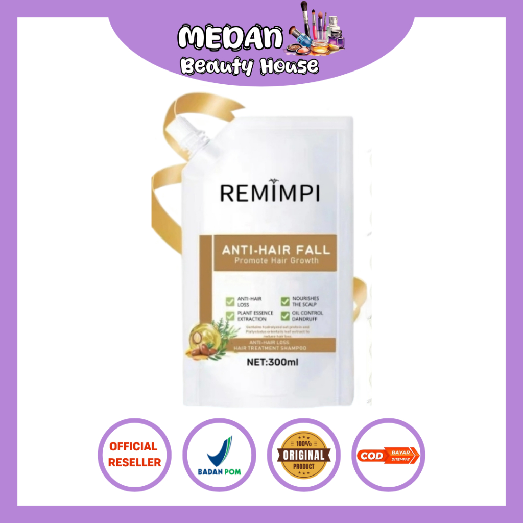 Jual REMIMPI Shampo Anti Hair Fall Shampoo Penumbuh Rambut 300ml ...