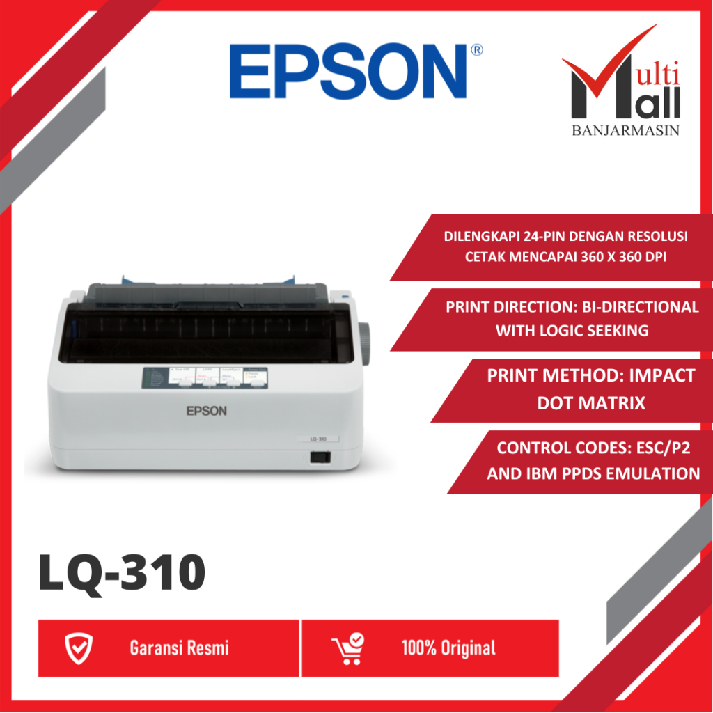 Jual Printer Dot Matrix Printer EPSON tipe LQ-310 24 Pin Original | Shopee Indonesia