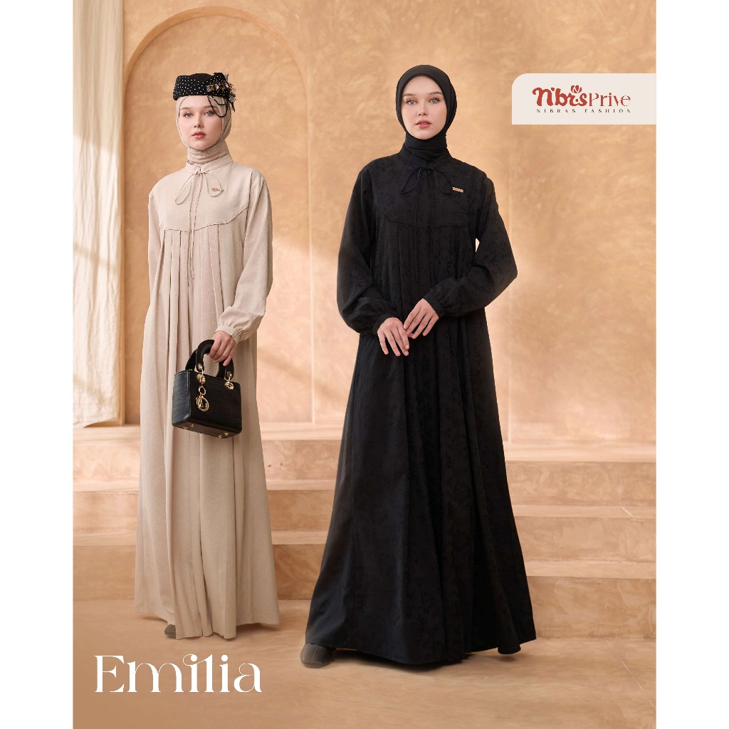 Jual GAMIS DEWASA NIBRAS TERBARU EMILIA BLACK, CREAM | Shopee Indonesia