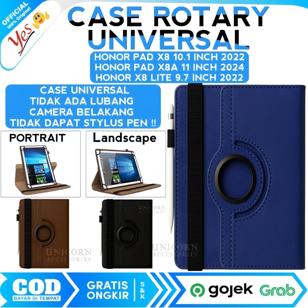 Jual HONOR PAD X8 / HONOR PAD X8A / HONOR 8 LITE / Casing Rotary Flip ...