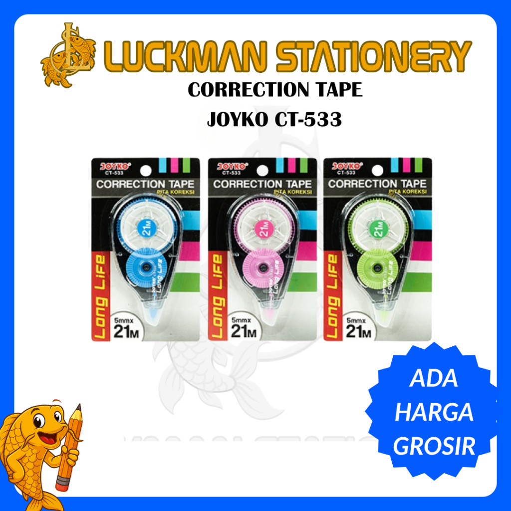 Jual LUCKMAN STATIONERY - JOYKO TIP-EX KERTAS CORRECTION TAPE CT-533 ...
