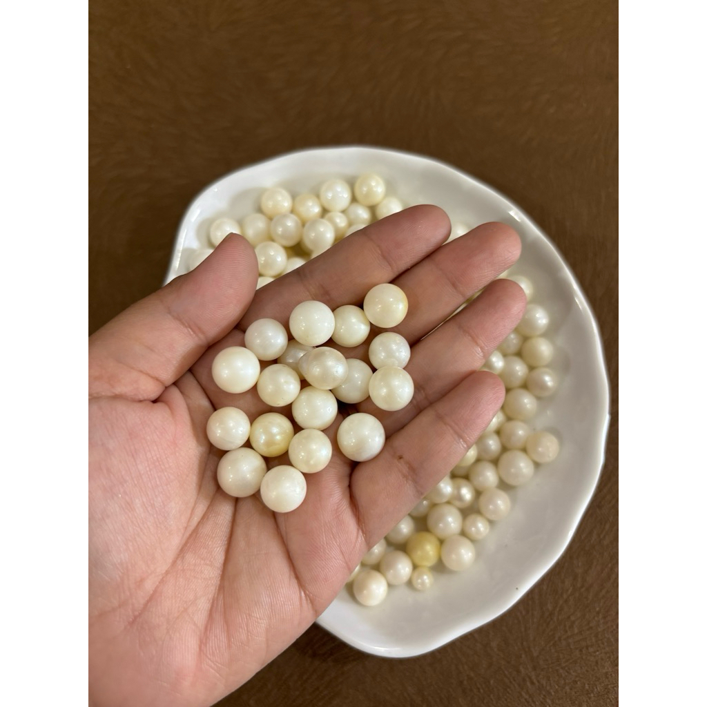 Jual Butiran Mutiara air laut asli lombok | warna putih | Shopee Indonesia