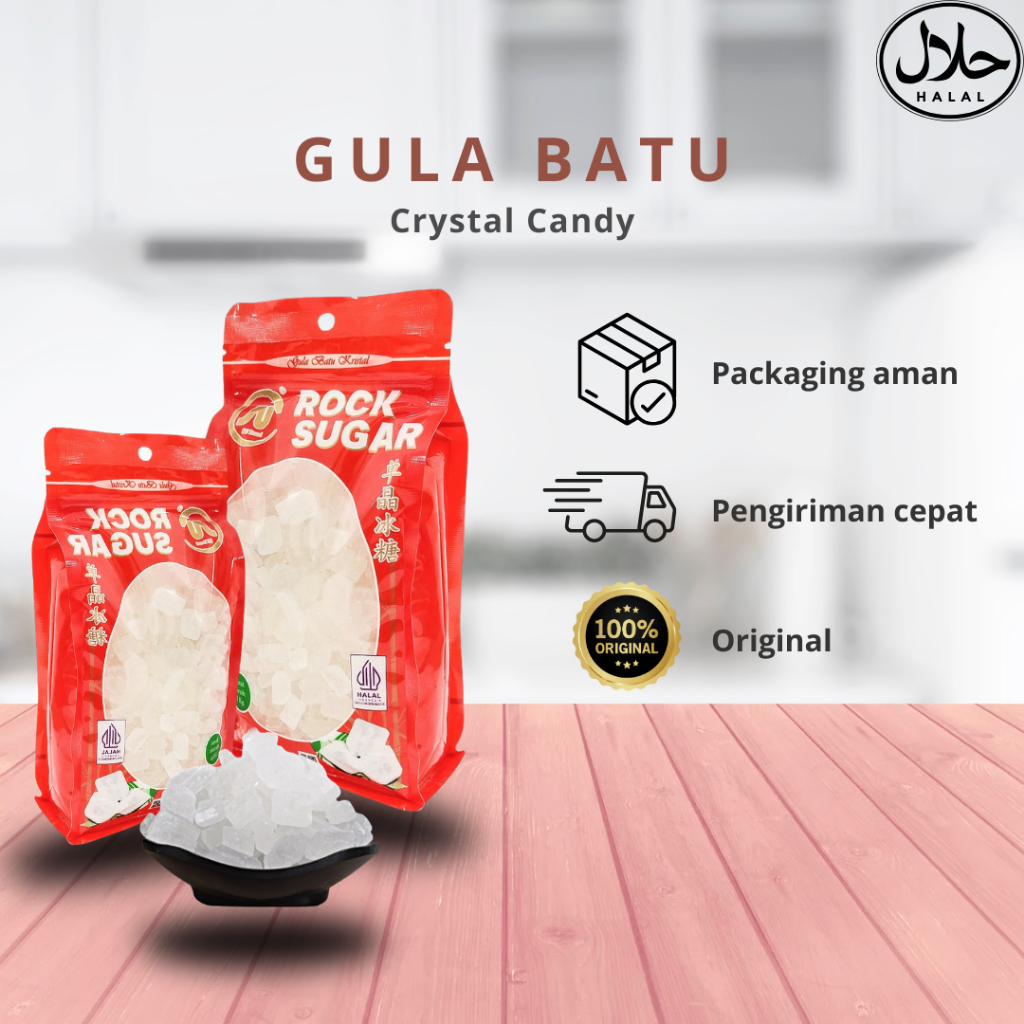 Jual Gula Batu / Lump Sugar / Crystal Candy / Berat 400g / Halal ...