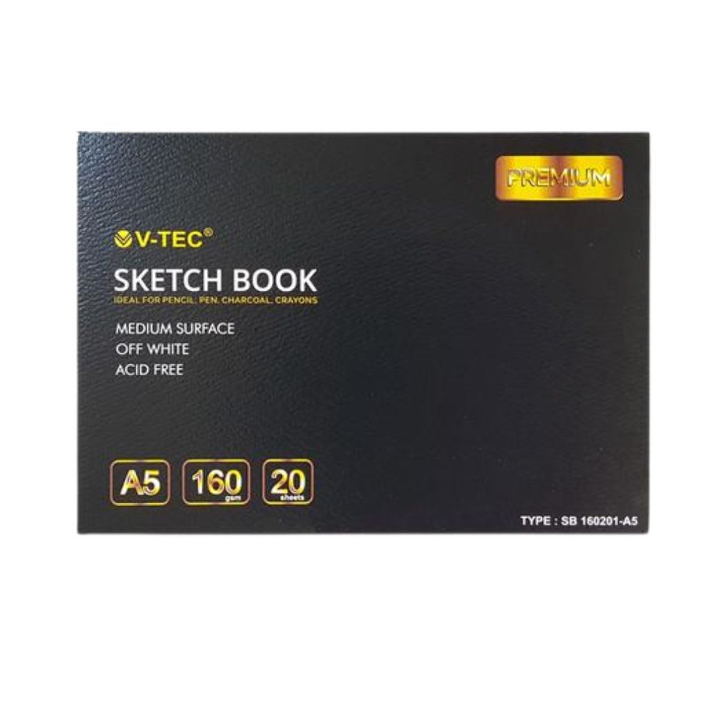Jual Sketchbook/Buku Sketsa/Vtec Sketch Book SB 160201/A5 160GSM Medium Surface New | Shopee ...