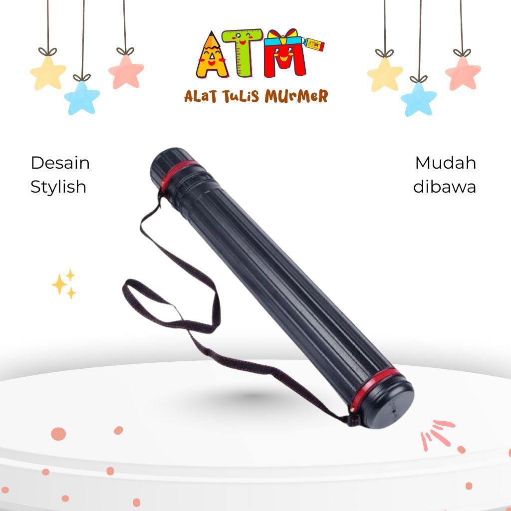 Jual Tabung Gambar/Tempat Tabung Sketsa/Vtec Tabung Gambar Hitam Ukuran ...