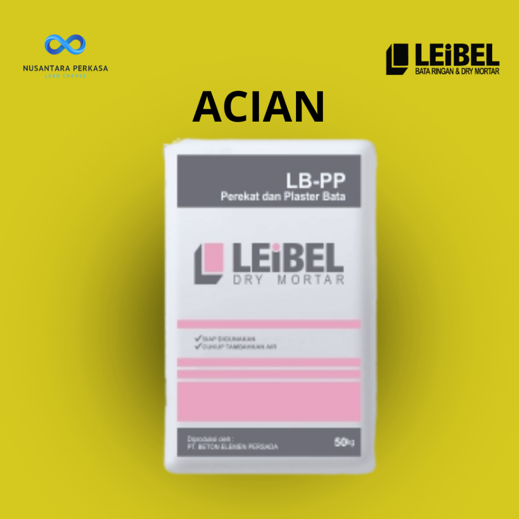 Jual Leibel Acian Dry Mortar 40Kg - Berat 40kg, Produk LB-PP Perekat ...