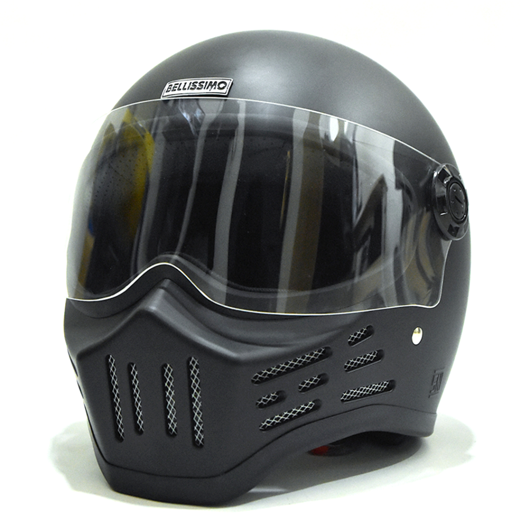 Jual BELLISSIMO HELMET SIMSON - BLACK DOFF / Helm SIMSON Full Face ...