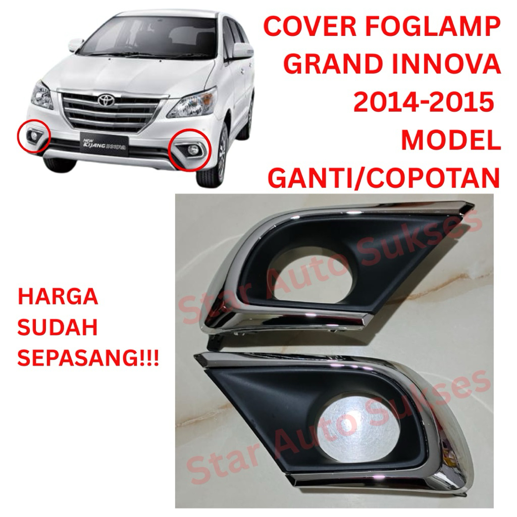 Jual COVER RING GARNISH FOGLAMP GRAND INNOVA 2014-2015 MODEL GANTI ...