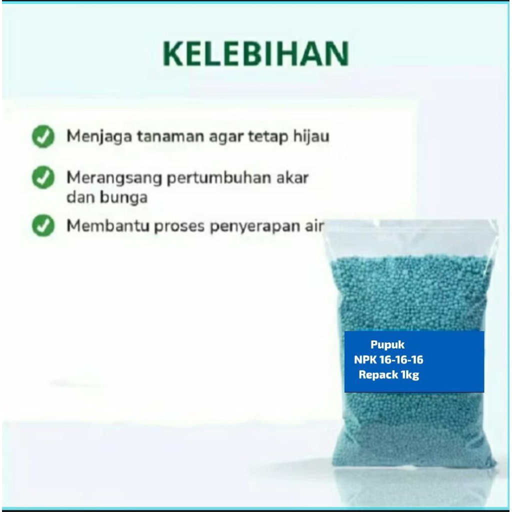 Jual Pupuk NPK Mutiara 1616161 kemasan 1kg | Shopee Indonesia