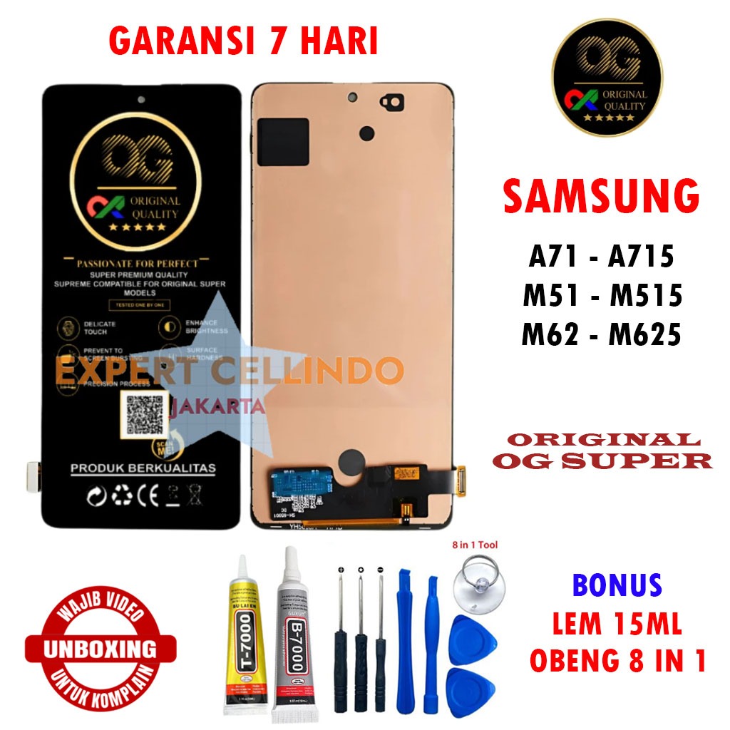 Jual LCD SAMSUNG A71 A715 M51 M515 M62 M625 A715F ORIGINAL OG SUPER ...