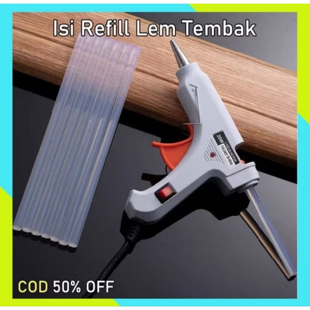 Jual Refill Lem Tembak Diameter 0,7cm Panjang 27cm // Isi Pistol Lem ...