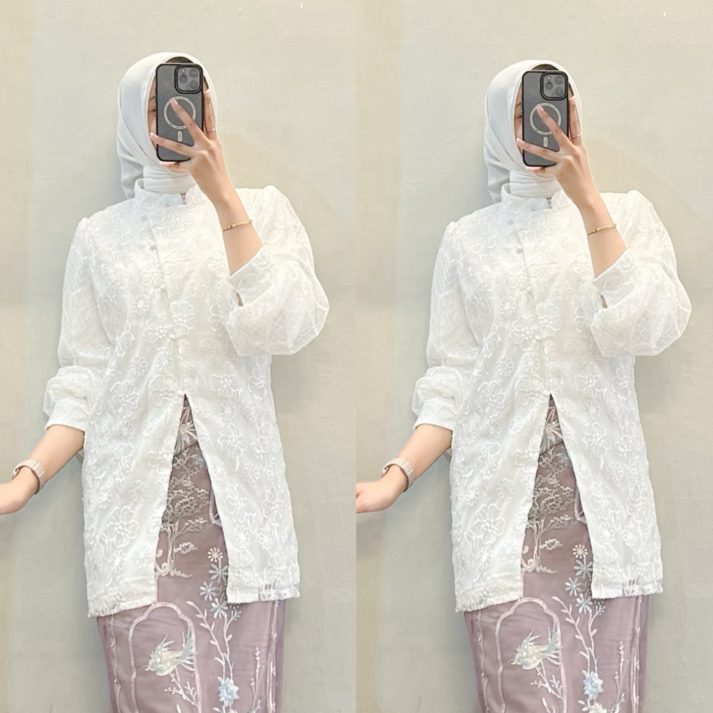 Jual ELENA - Cantika blouse brukat kekinian atasan kondangan brukat ...