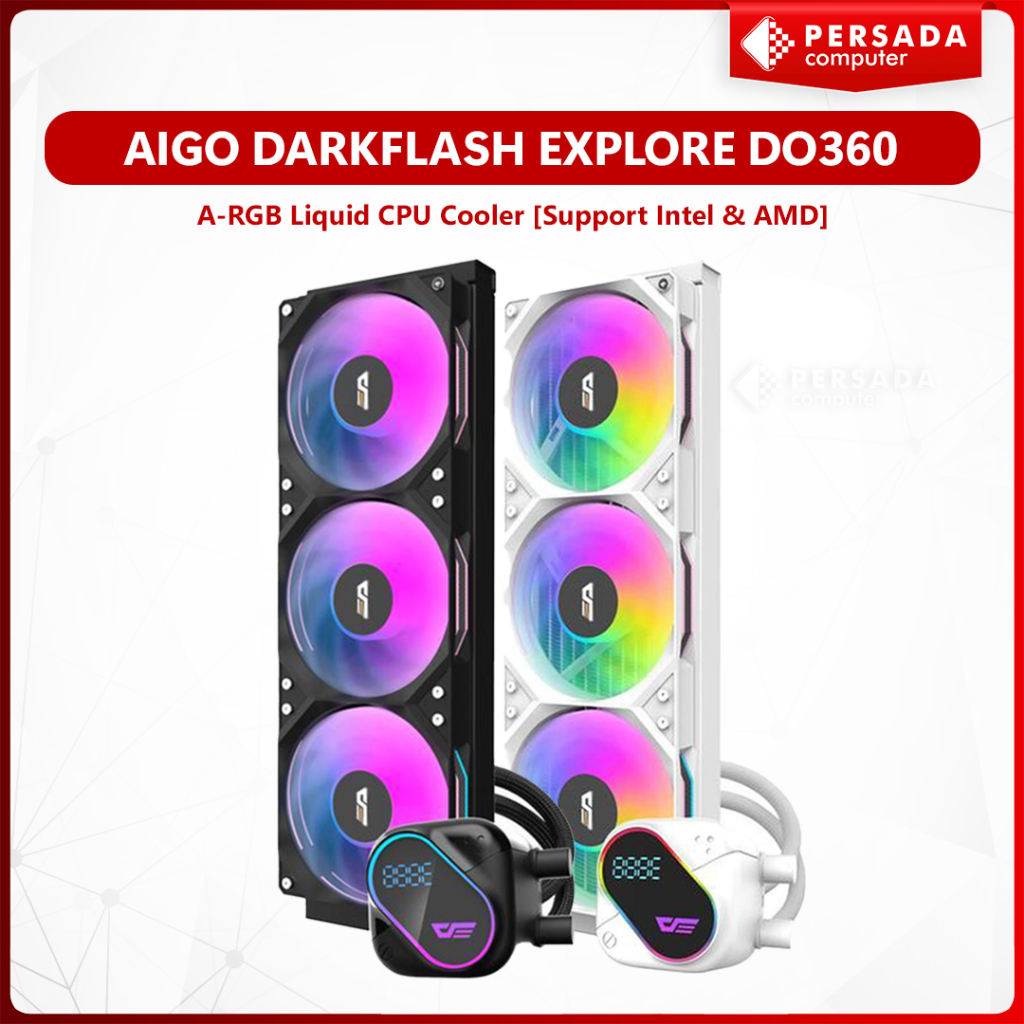 Jual AIGO DARKFLASH EXPLORE DO360 A-RGB Liquid CPU Cooler [Support Intel & AMD] | Shopee Indonesia