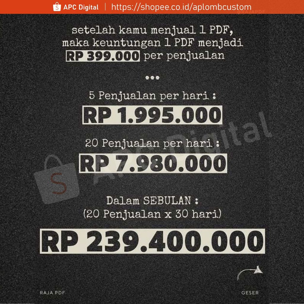 Jual RAJAPDF | Raja PDF + UPDATE & GRUP TELE VIP 100 Juta/Bulan dari ...