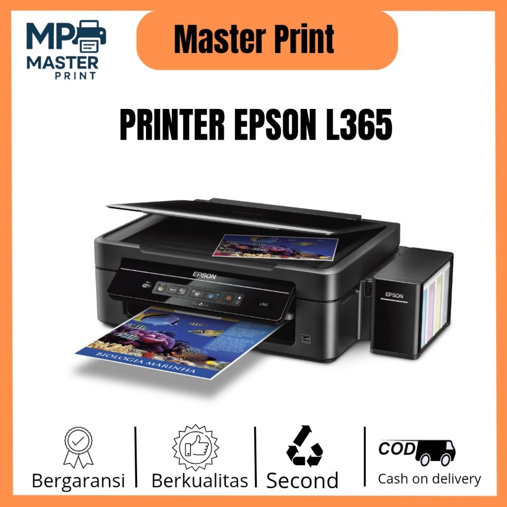 Jual Printer Epson L365 l365 Wifi multifungsi print Copy scan print ...