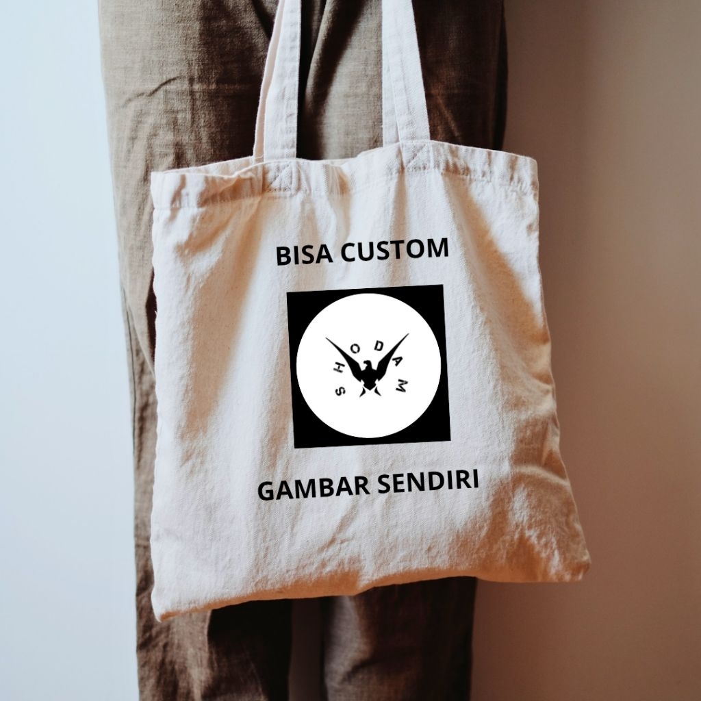 Jual Tote Bag Custom Desain Gambar Dan Tulisan / Totebag Custom Desain ...