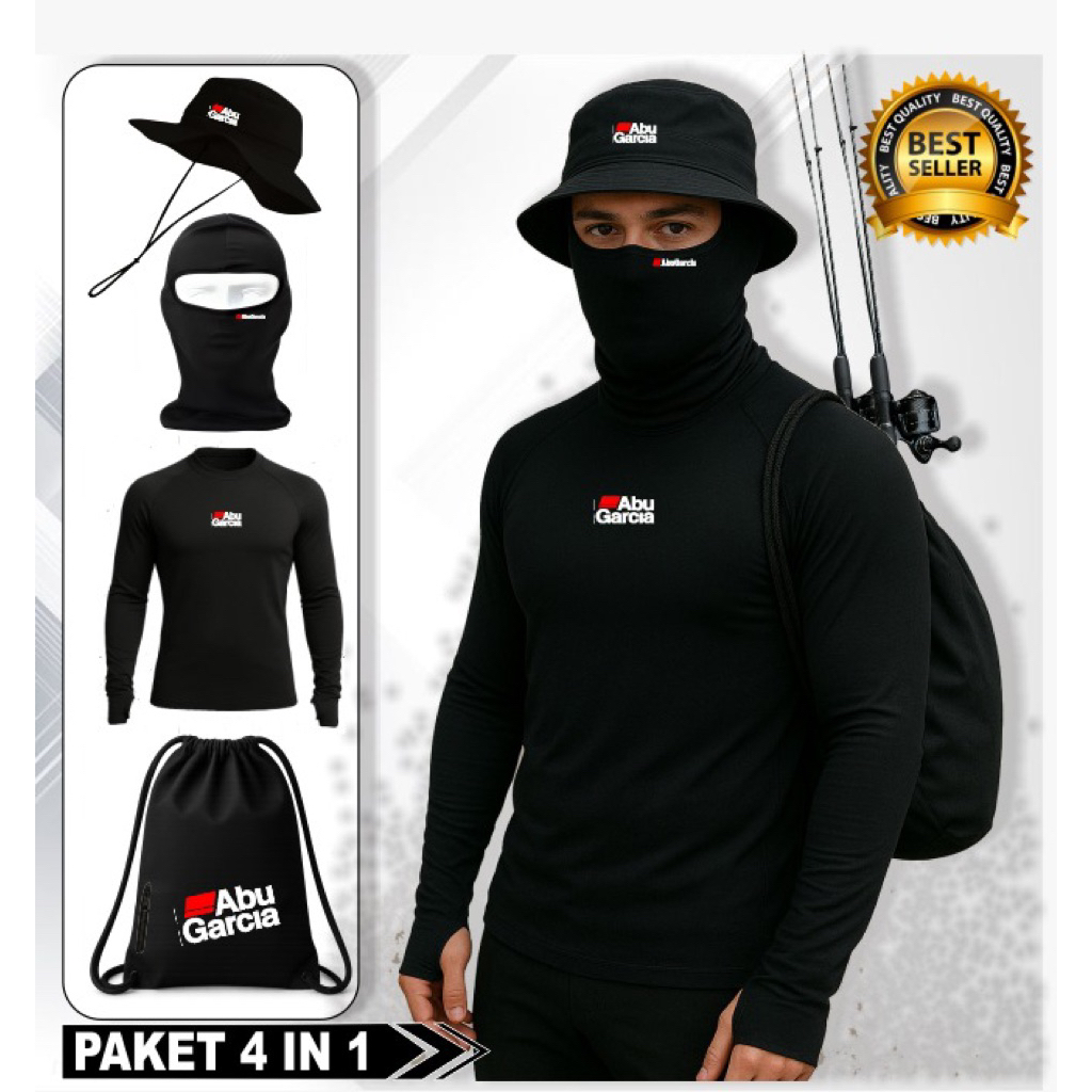 Jual Paket Hemat Set Kaos Jersey Mancing Buff Mancing Topi Mancing Tas ...
