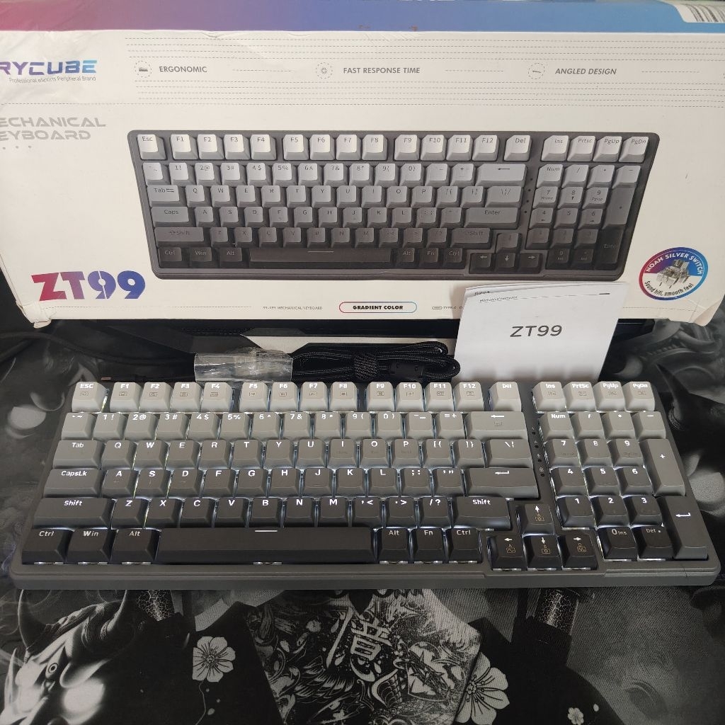 Jual FURYCUBE ZT99 Mechanical Gaming Keyboard 99 keys Customized Double ...