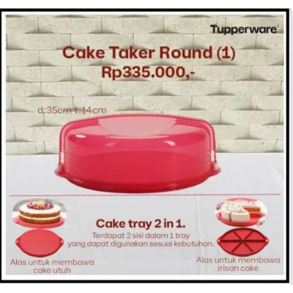 Jual Sale 50% Tupperware Cake Taker Round | Shopee Indonesia