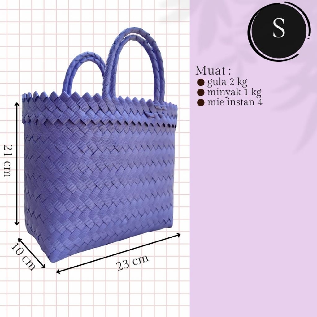 Jual Tas anyaman polos / tas shofenir UK S (23*10*21) | Shopee Indonesia