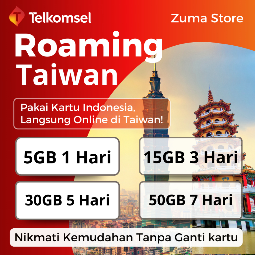 Jual Paket Roaming Taiwan Telkomsel RoaMAX— Internet Stabil & Praktis ...