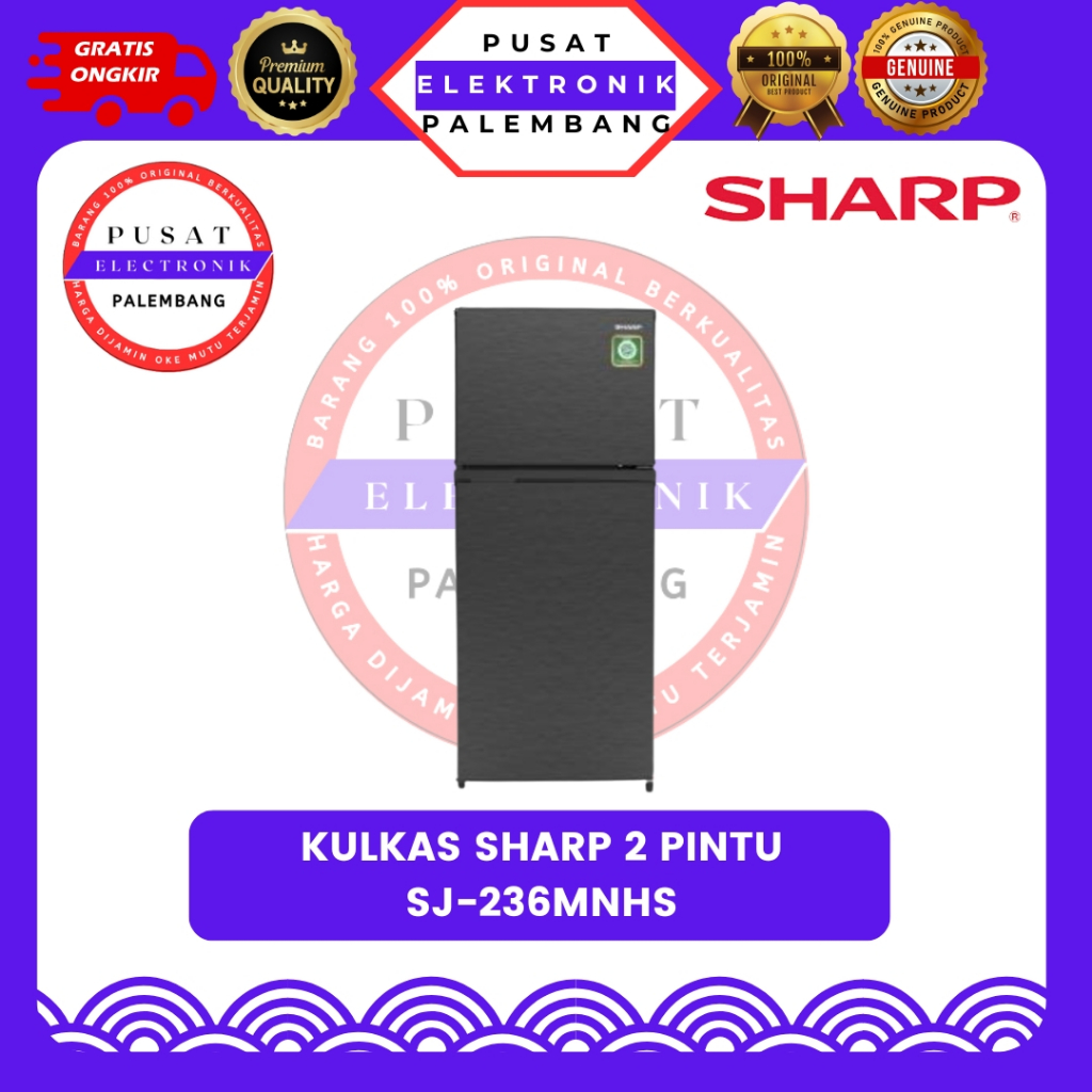 Jual KULKAS 2 PINTU SHARP SJ-236MNHS KULKAS 2 PINTU PALEMBANG | Shopee ...