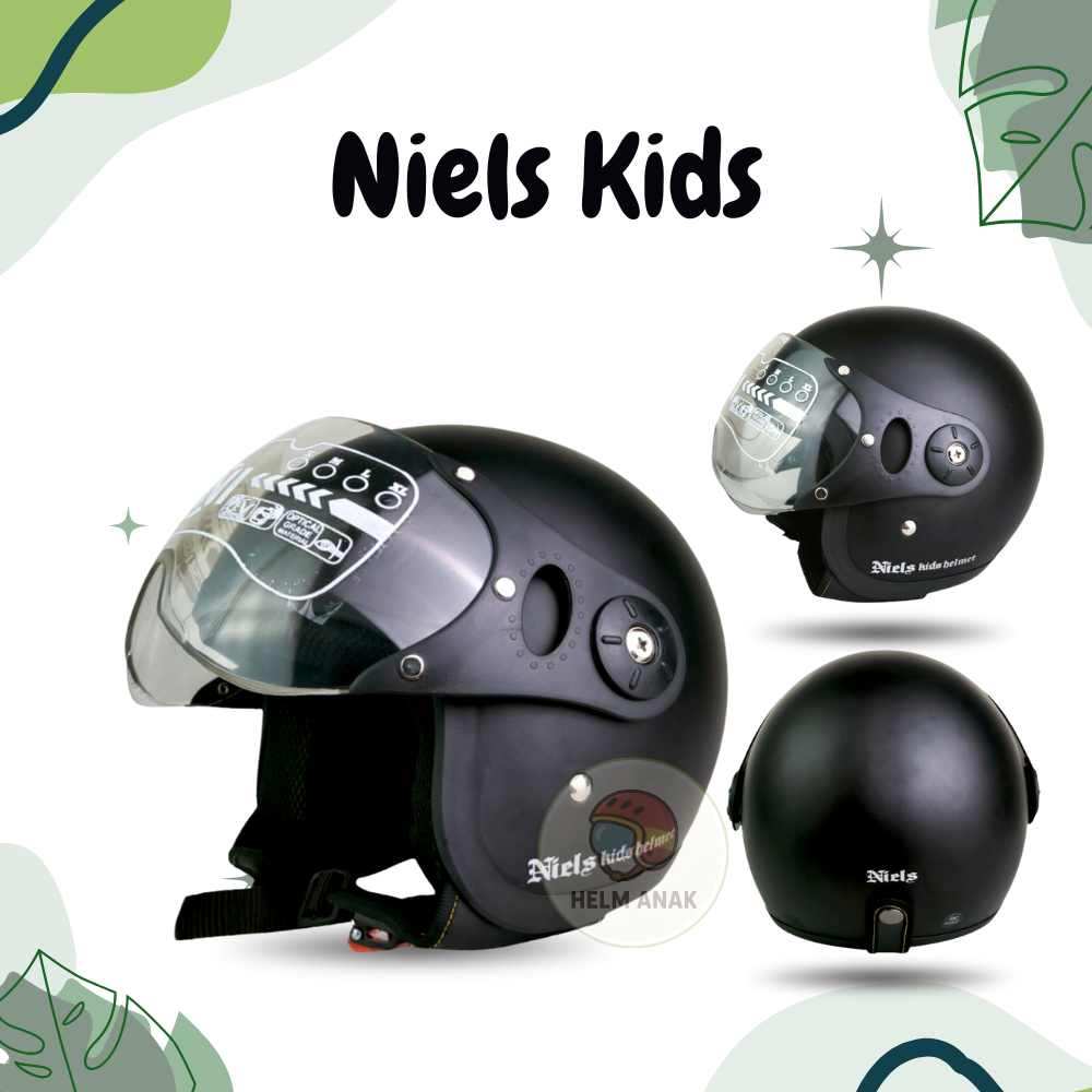 Jual Helm Niels Bogo Pilot Anak Usia 4-9 Tahun | Niels kids Retro ...