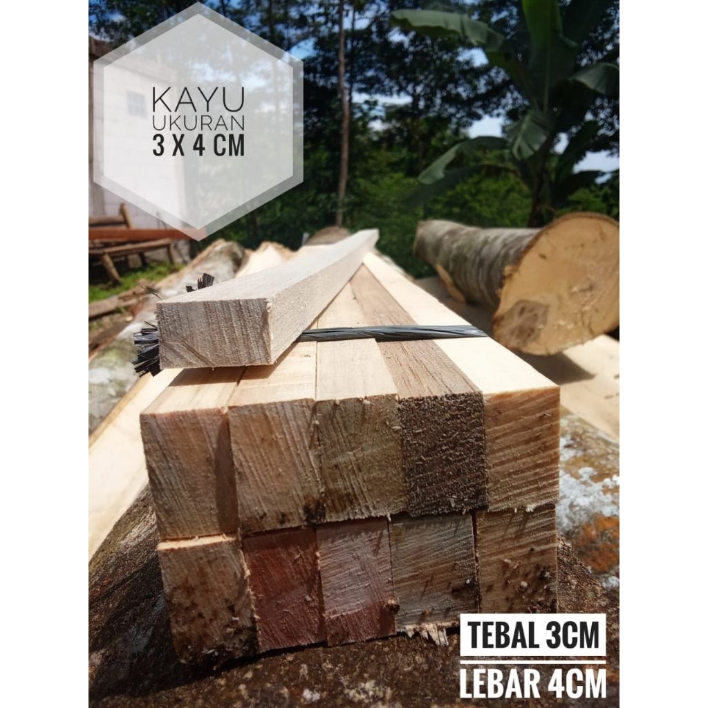 Jual KASO KAYU RENG 3X4 CM PANJANG 50CM PAKET 10 BATANG | Shopee Indonesia