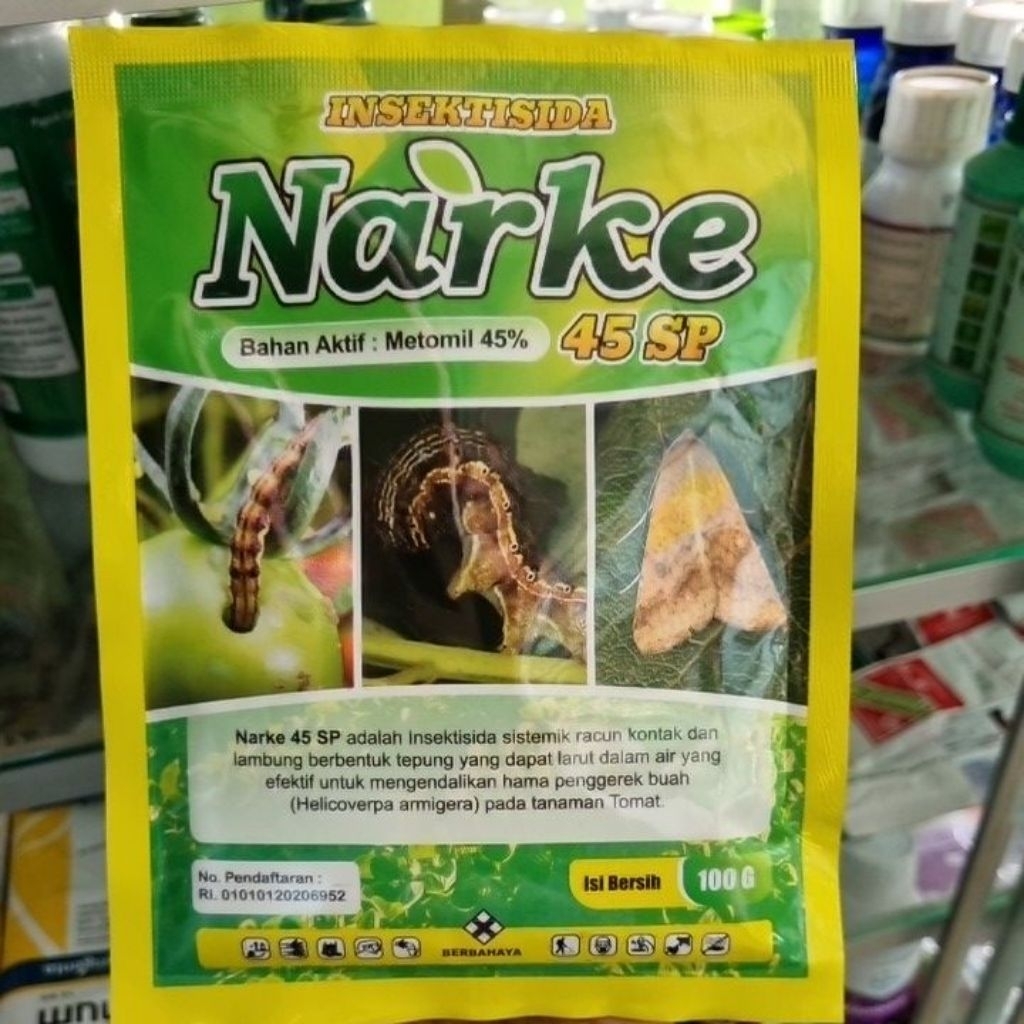 Jual Insektisida Narke 45SP Bahan Aktif Metomil 45% 100gram | Shopee ...