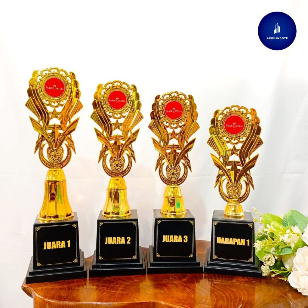 Jual PIALA 1 SET ISI 4 TINGGI 30-35CM |PIALA EMAS PLASTIK MURAH | KODE ...