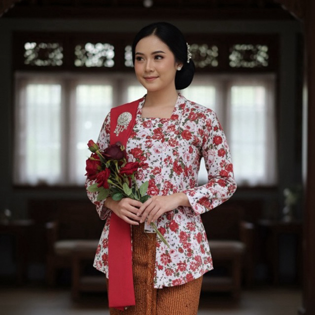 Jual Kebaya Bunga Delia Mawar Kutubaru Adat Jawa Bridesmaids Solo Jogja ...
