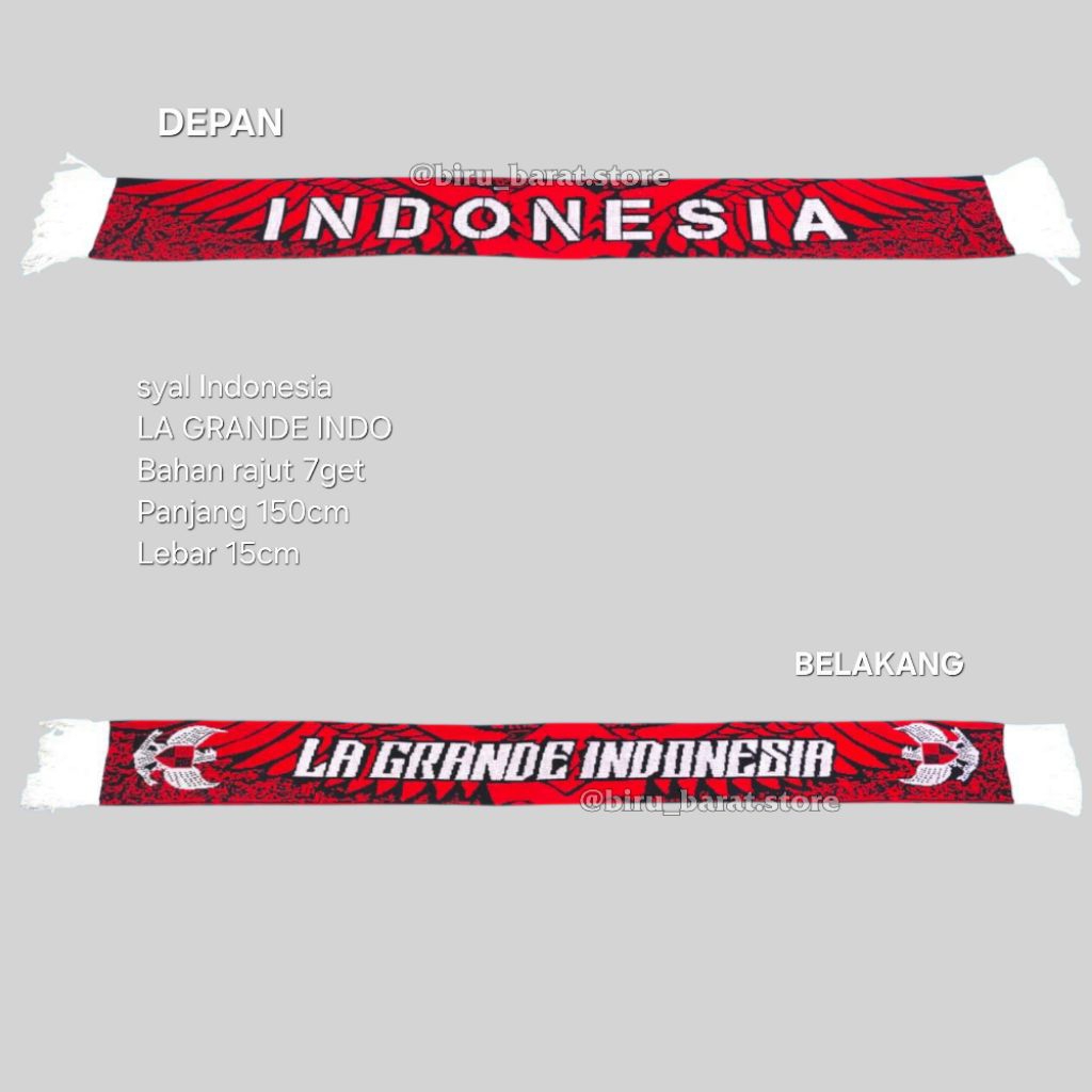 Jual SYAL INDONESIA SCARF INDONESIA ULTRAS GARUDA YNWA FORZA NDONESIA ...