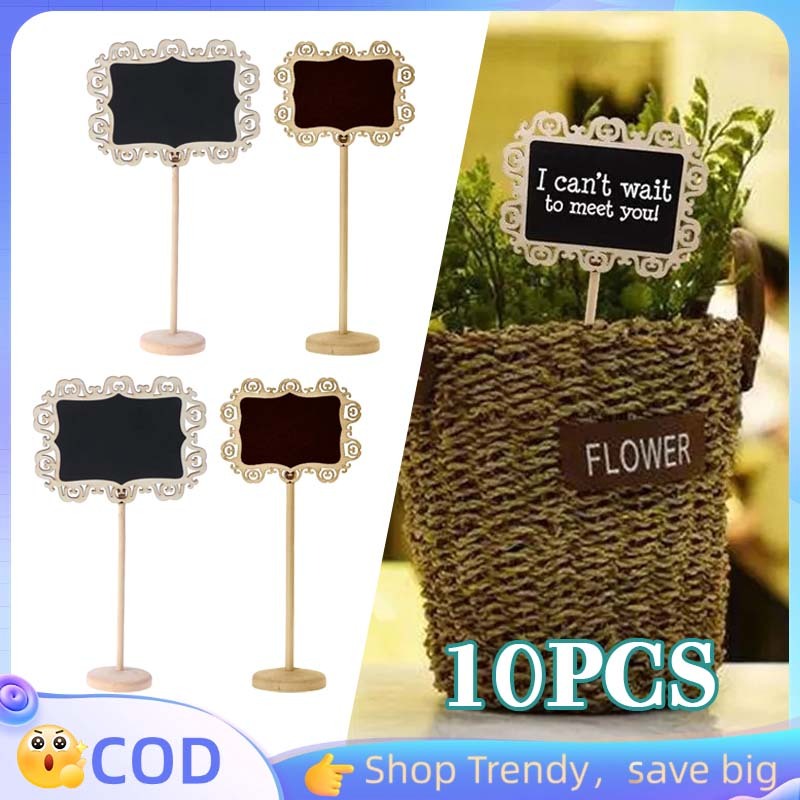 Jual 10Pcs/1set Papan Tulis Kayu Blackboard Standing Chalkboard ...