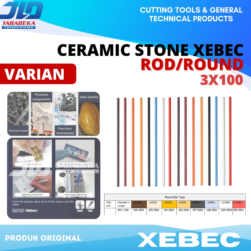 Jual Ceramic Fiber Stone Xebec Diameter 3x100 mm #180 #220 #400 #600 ...