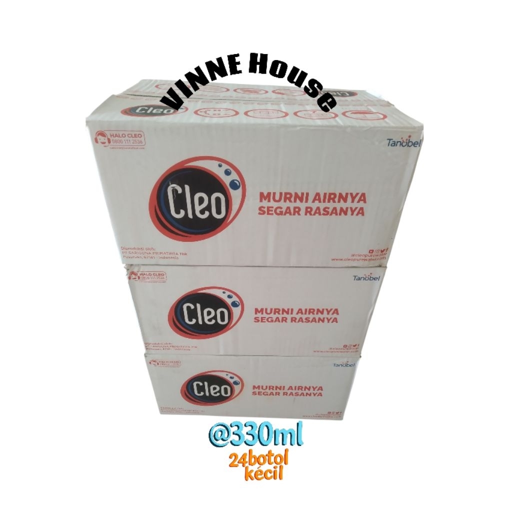 Jual CLEO air minum kemasan dus @330ml - 24botol | Shopee Indonesia