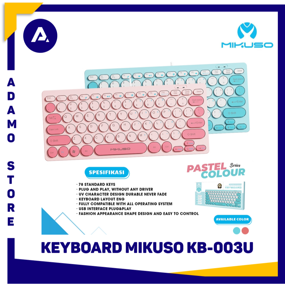 Jual Keyboard Mikuso KB-003U Portable Business Keyboard Kabel USB ...