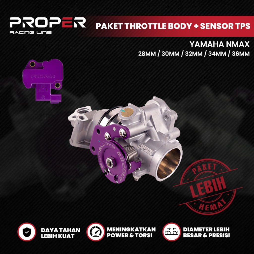 Jual PROPER RACING LINE PAKET THROTTLE BODY + SENSOR TPS YAMAHA NMAX ...