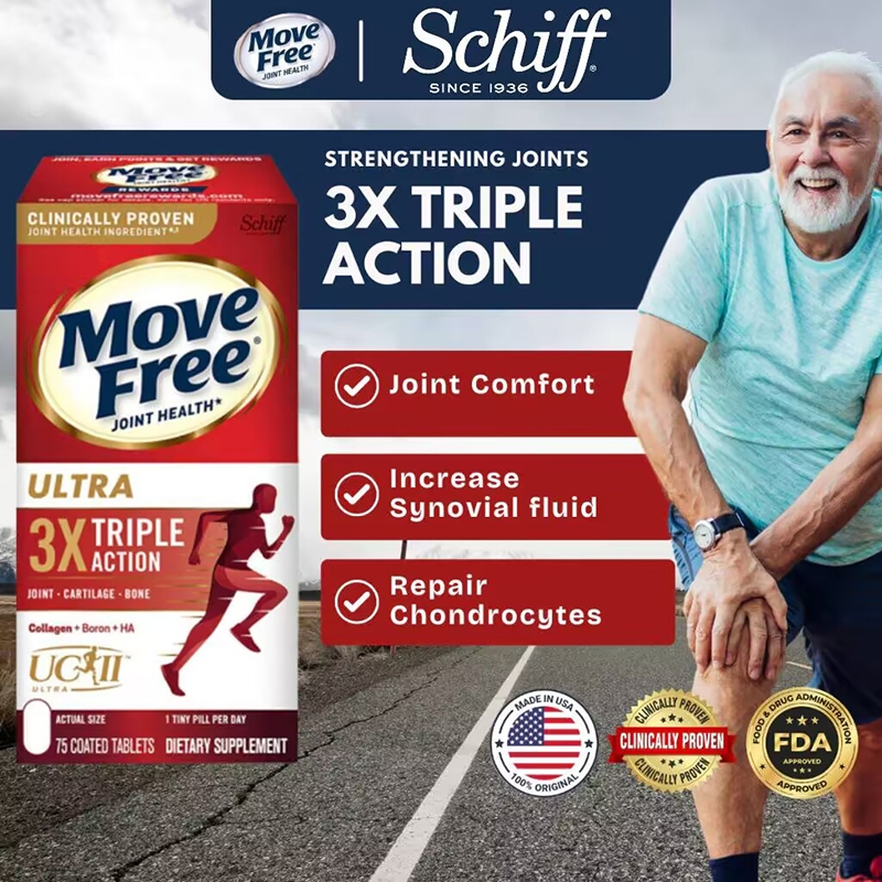 Jual Schiff Move Free Joint Health 3X Ultra Triple Action 75 Capsules ...