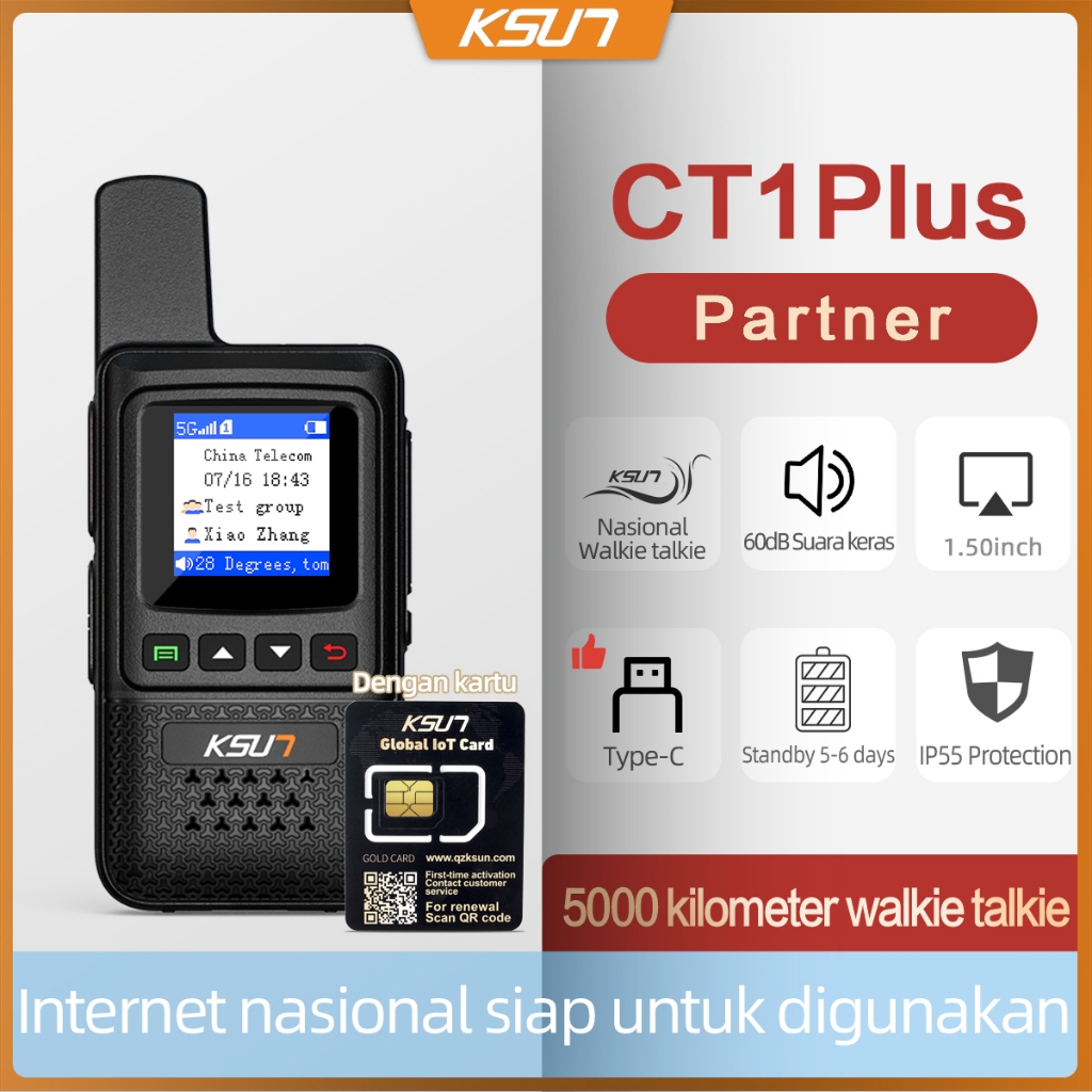 Jual KSUN KSW Handy Talkie CT1plus 4g Gsm Poc Global Network Two Way ...